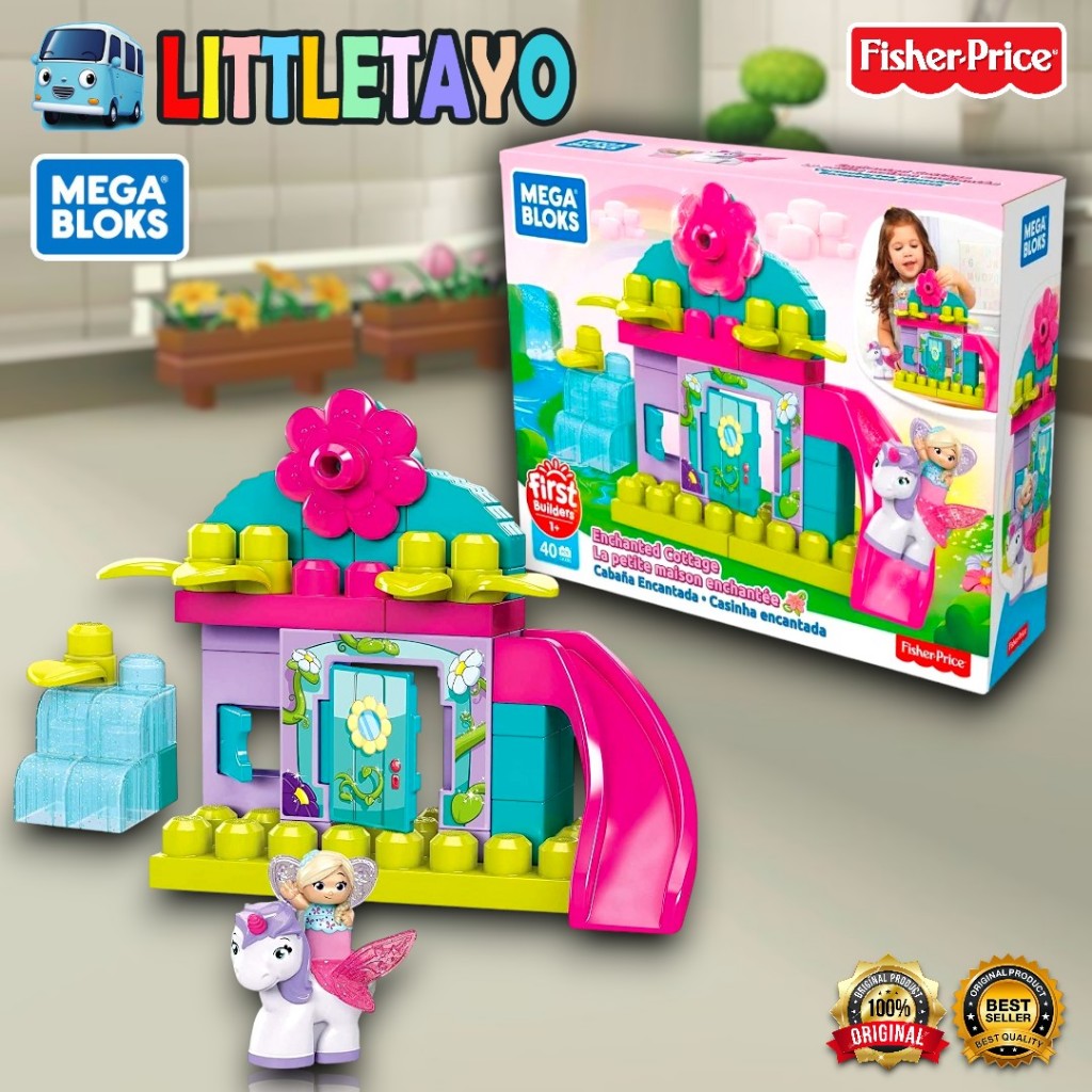 Jual Mega Bloks Flower Fairies Enchanted Cottage Play Set First Builder ...