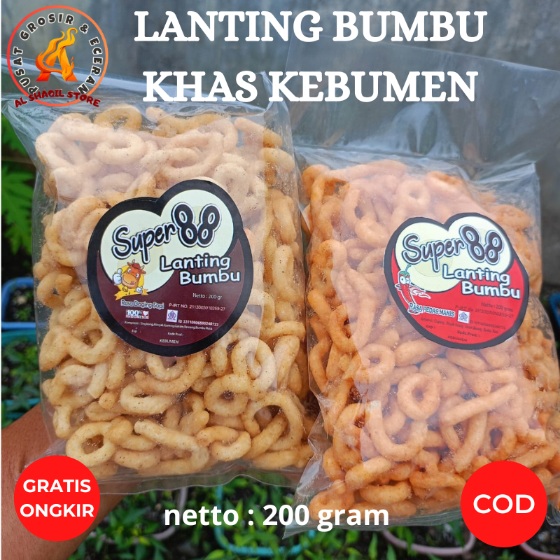 Jual Lanting Bumbu Super 88 Khas Kebumen Cemilan Enak Gurih Murah ...