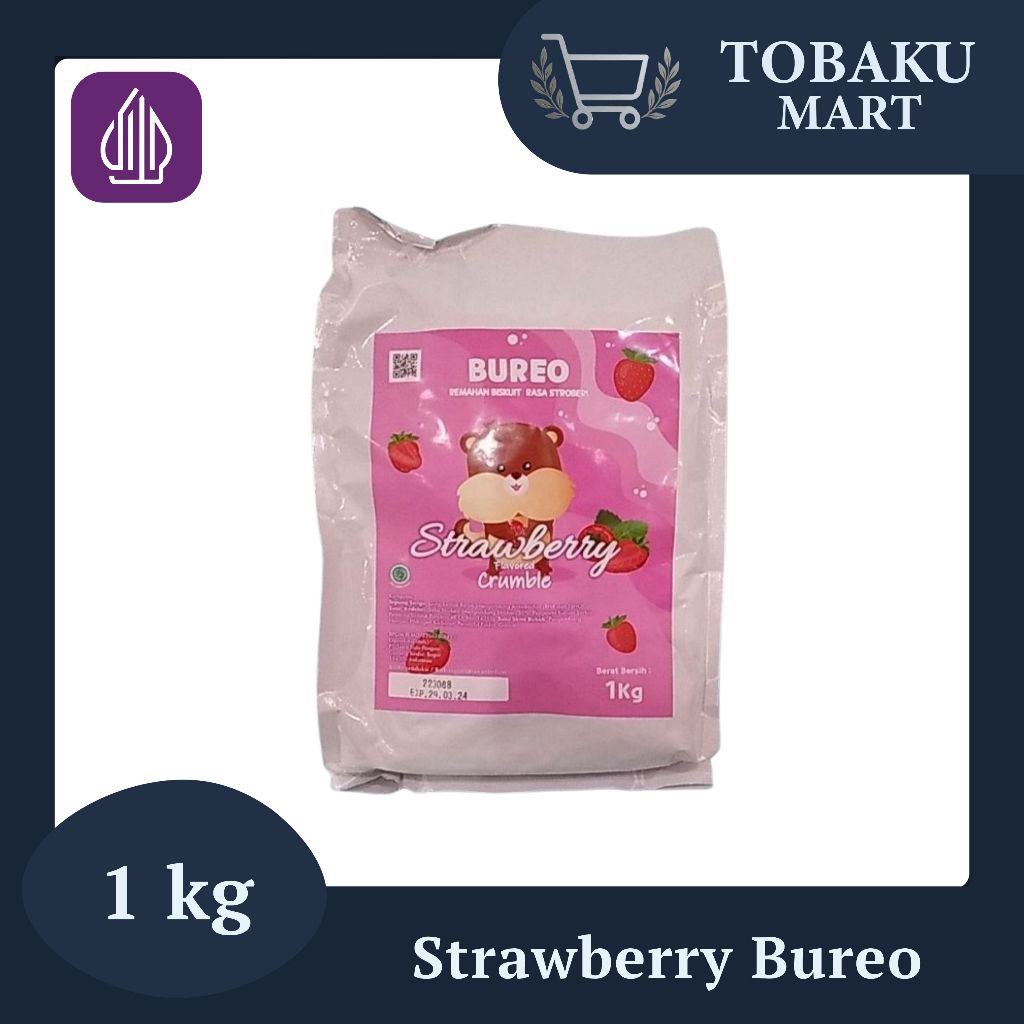 Jual STRAWBERRY BUREO 1 KG / REMAHAN BISKUIT RASA STRAWBERRY UNTUK ...