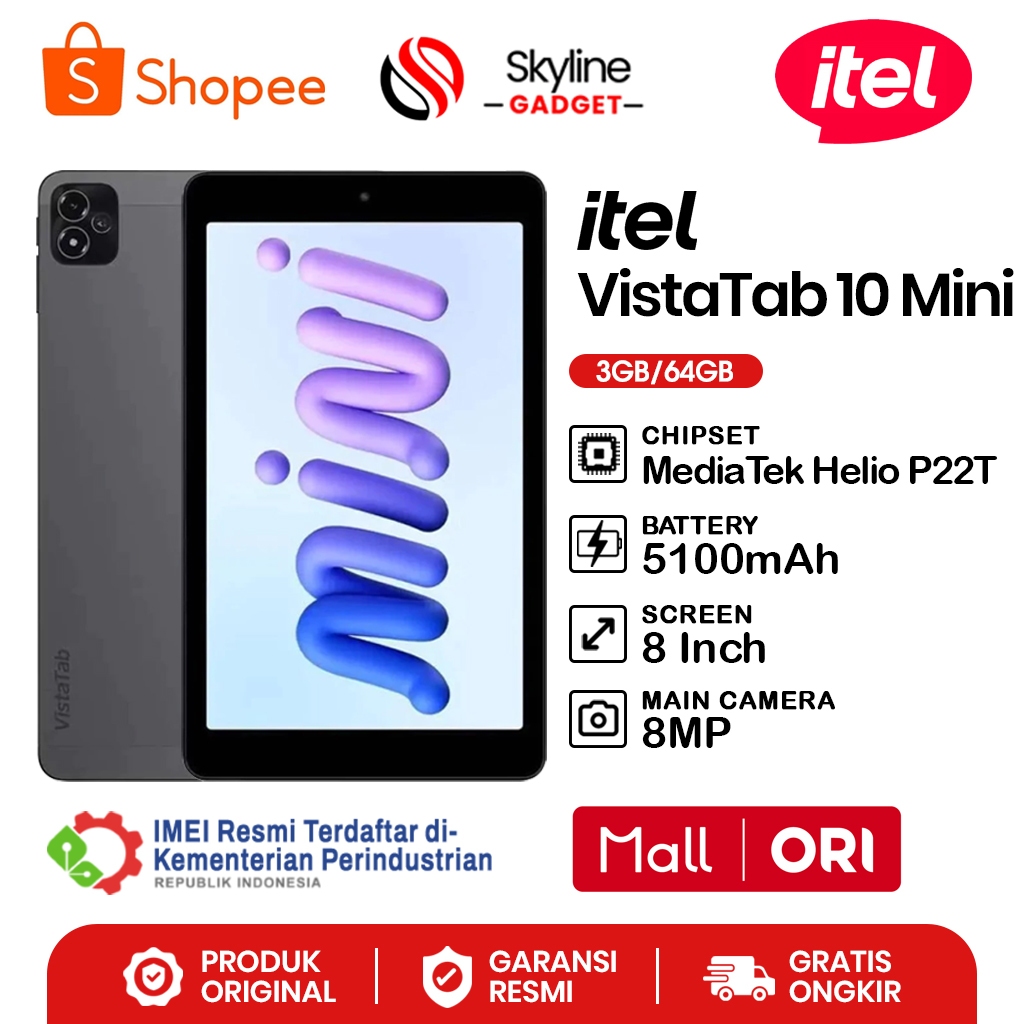 Jual Itel Vista Tab 10 Mini Tablet [3GB+64GB] - Garansi Resmi 1 Tahun ...