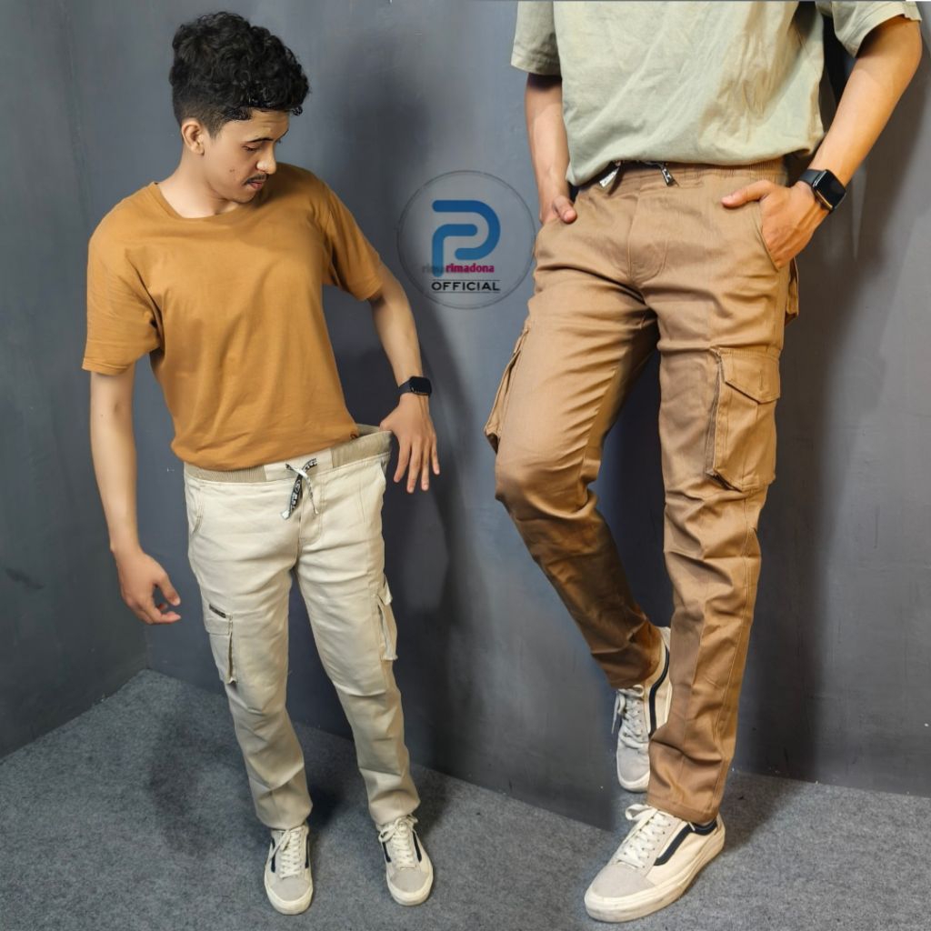 Jual Celana Cargo Panjang Pria Pinggang Karet Celana Cargo Rip Ban Pinggang Panjang Celana Cargo ...