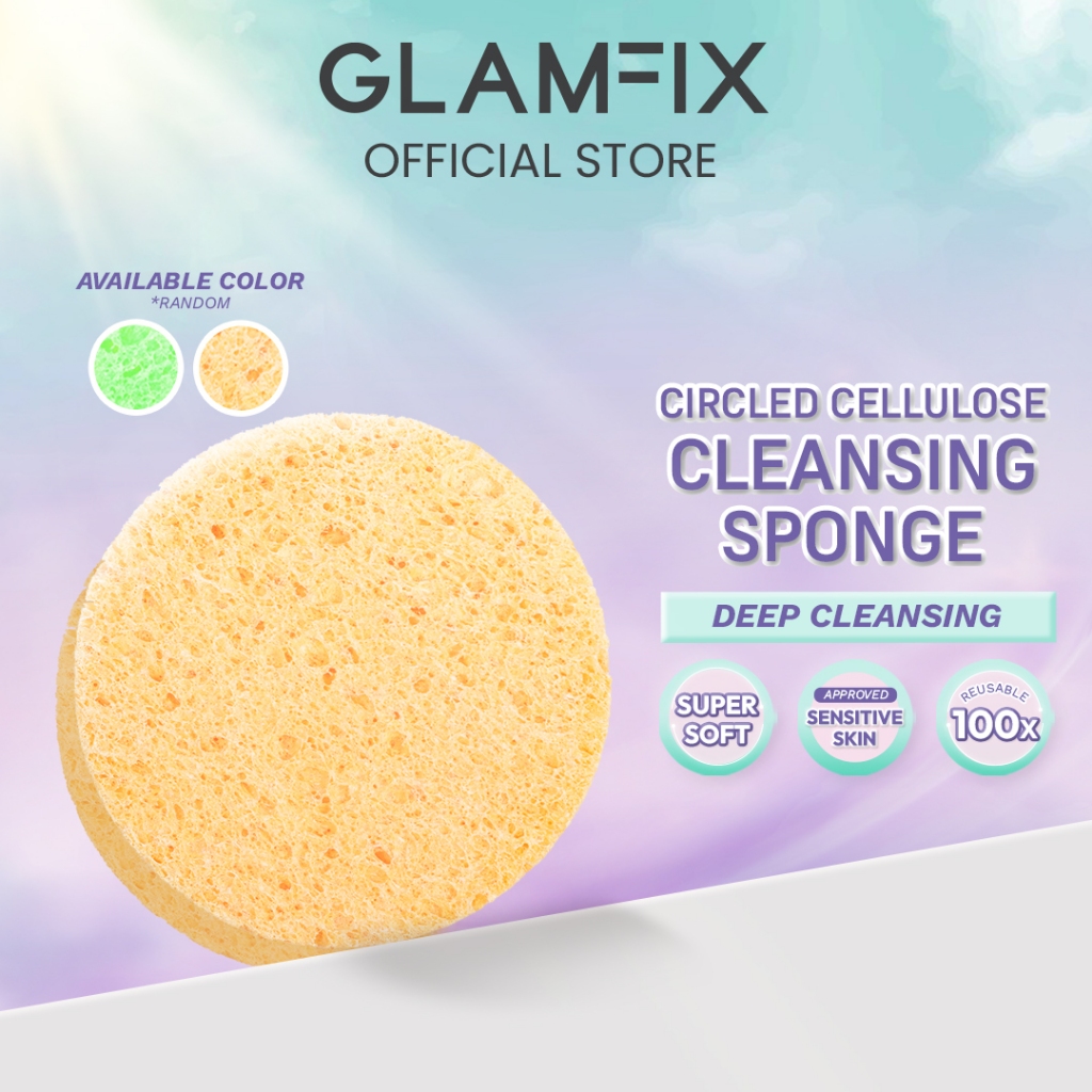 Jual GLAMFIX Rounded Cellulose Cleansing Sponge Spons Bulat Menghapus ...