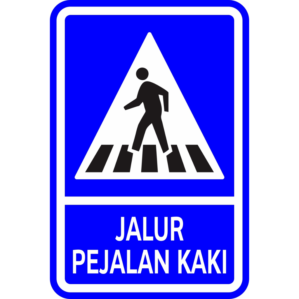 Jual BARU !!! RAMBU SIGN JALUR PEJALAN KAKI ACP 3mm SRTICKER VINYL ...