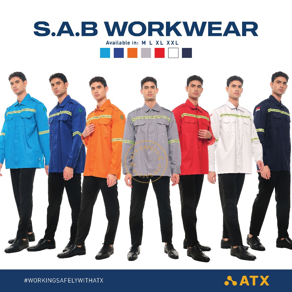 Jual Wearpack Safety Baju Kemeja Kerja Lapangan Jaket Werpak Seleting ...