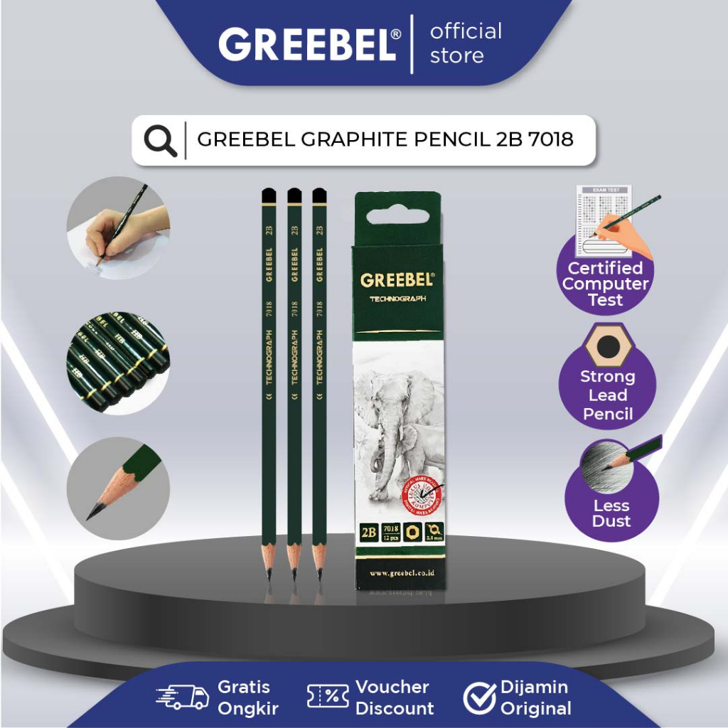 Jual GREEBEL PENSIL 2B 7018 (PCS) | Shopee Indonesia