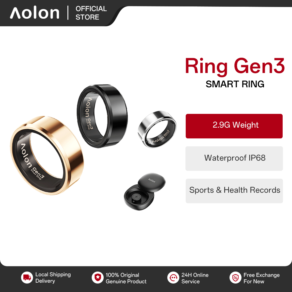 Jual Aolon Ring Gen3 Smart Ring Original Heart Rate & Blood Oxygen ...