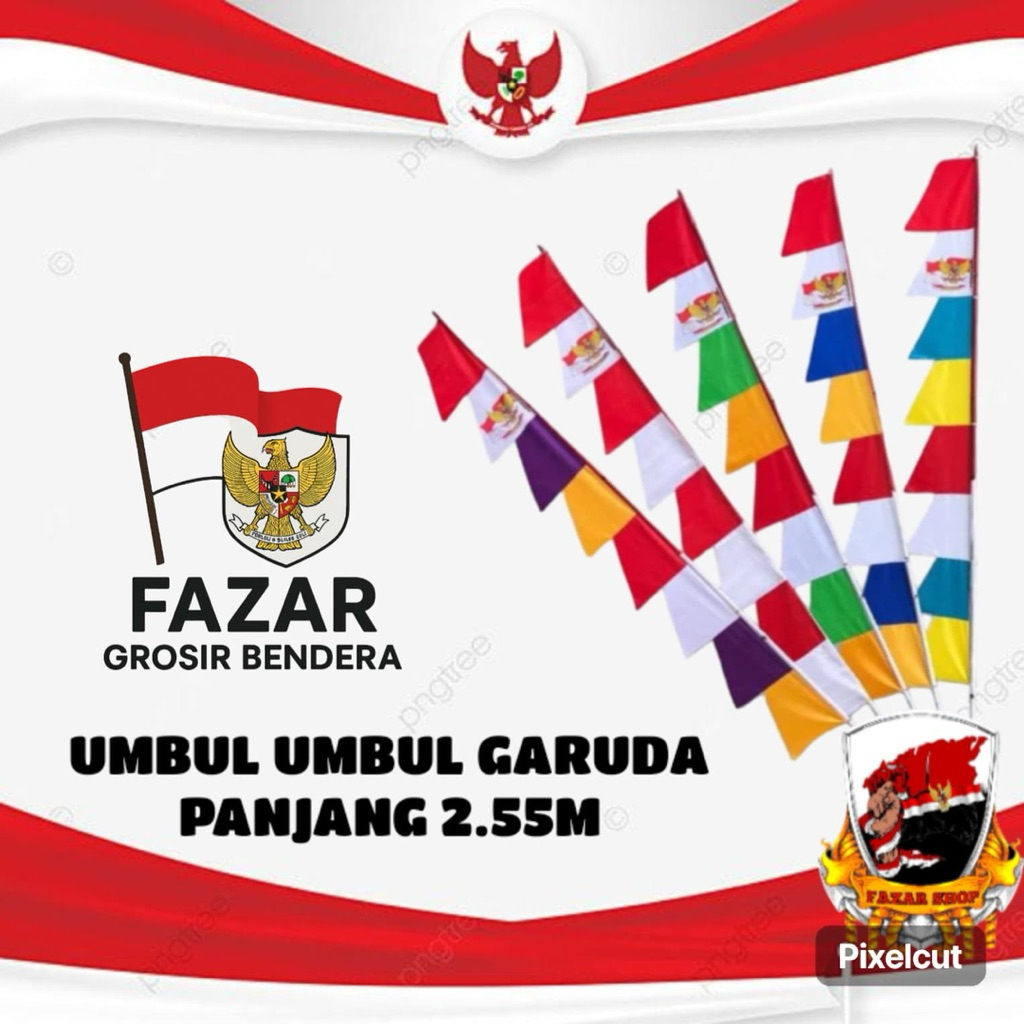 Jual Umbul Umbul Garuda Uk 2.55m 1 kodi isi 20 pcs | Shopee Indonesia