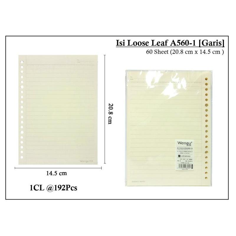 Jual WENGU LOOSE LEAF A560 GARIS/KOTAK | Shopee Indonesia