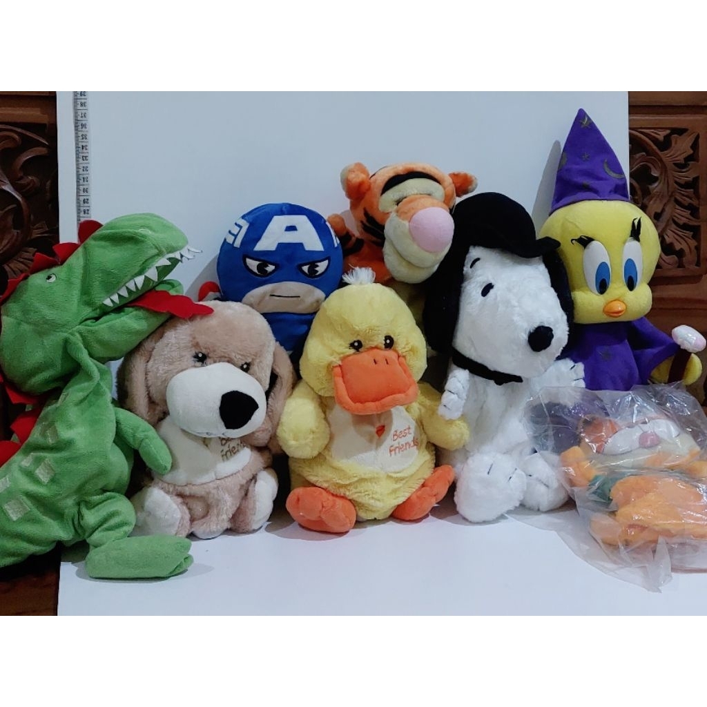 Jual Koleksi Boneka Tangan Bontang Kucing Garfield Snoopy Peanuts ...