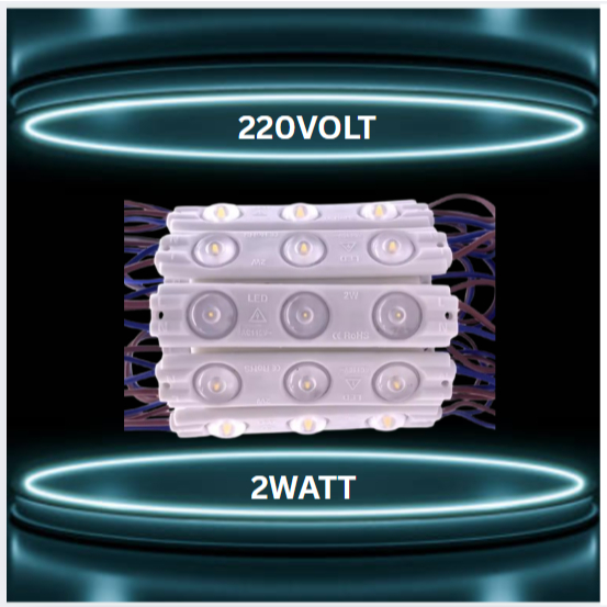 Jual Lampu Led Modul 3 Mata Tipe 8817 Samsung SMD 2835 AC 220V 2 WATT ( Reklame, Neon Box ...