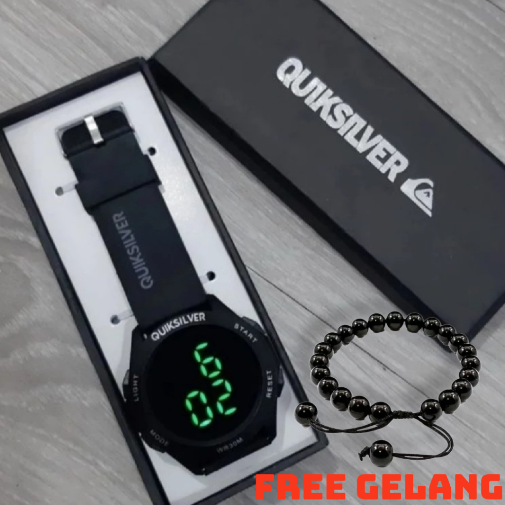 Jual FREE GELANG JAM TANGAN COWO DIGITAL LED SPORTY KEKINIAN TALI KARET ...