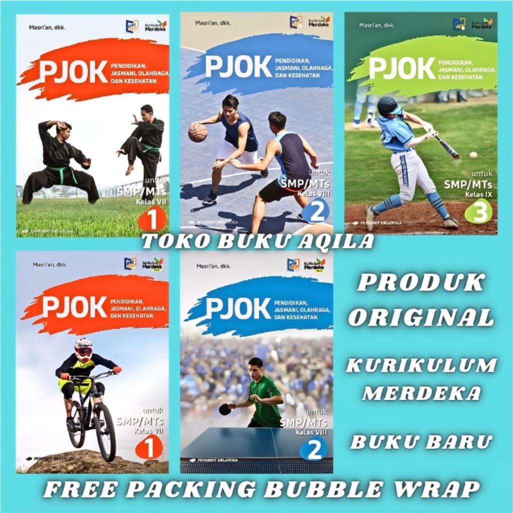 Jual Buku PJOK Kelas 1 2 3 / 7 8 9 SMP/MTs Revisi Erlangga Kurikulum Merdeka - Penjasorkes ...