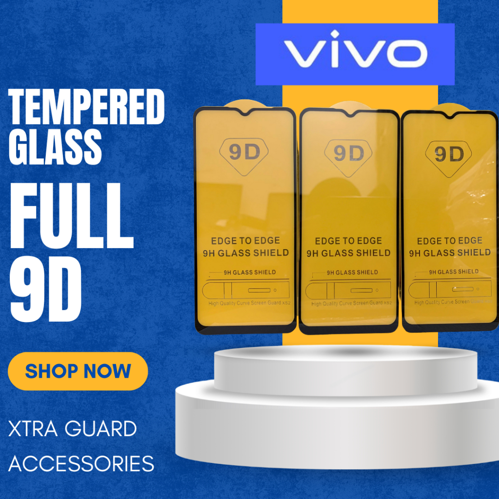 Jual Tempered Glass Bening Full 9D Type Vivo Pelindung Layar Handphone Anti Gores Clear | Shopee ...