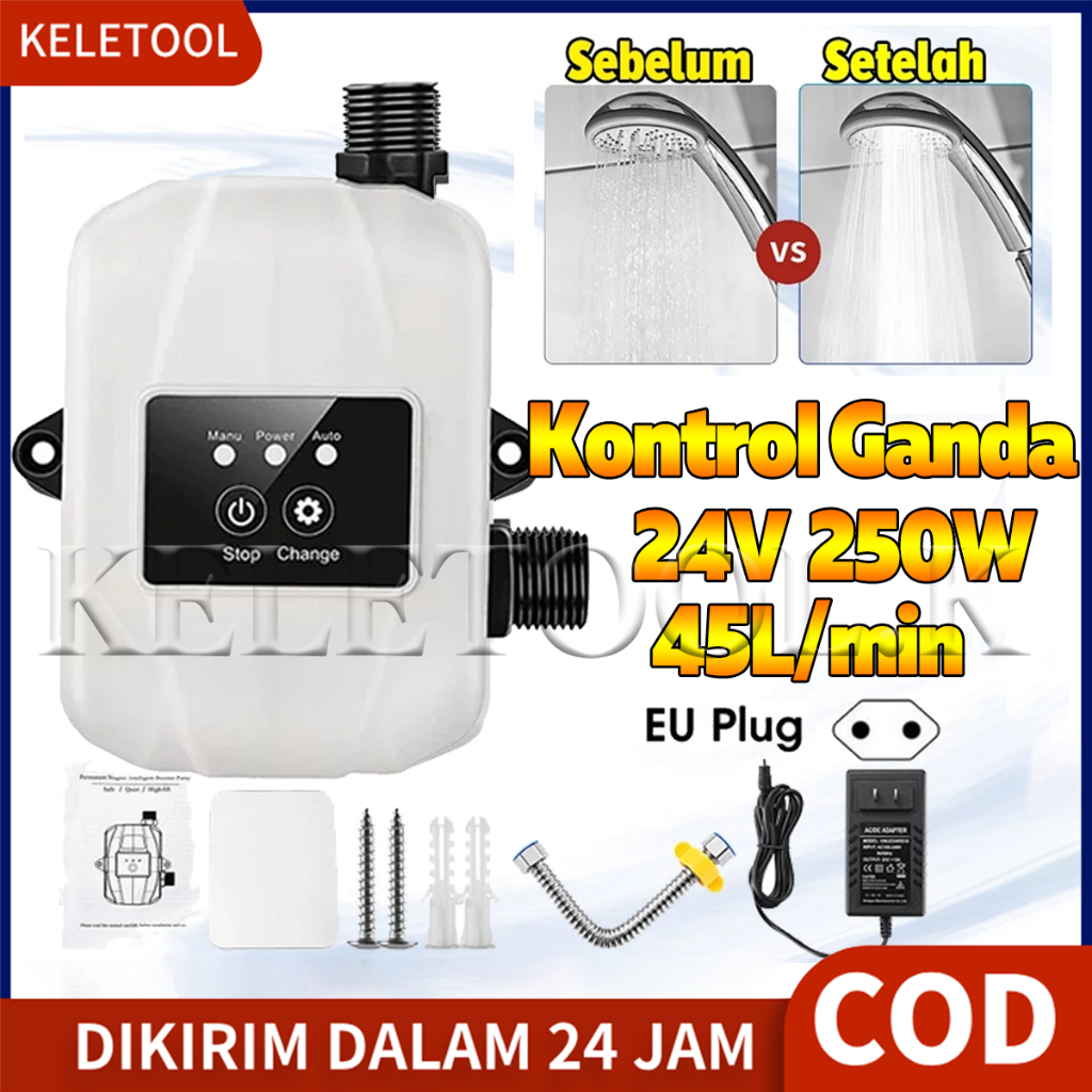 Jual KELETOOL 250W Automatis Pompa Booster Pendorong Air Shower 45L ...
