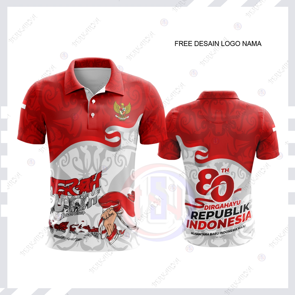 Jual KAOS POLO JERSEY 17 AGUSTUS 2025 KEMERDEKAAN INDONESIA HUT RI-80 BAJU 17 AGUSTUS ...