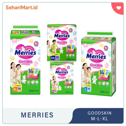 Jual Merries Good Skin Pants Popok Celana Bayi M48 L42 XL38 - Lembut ...