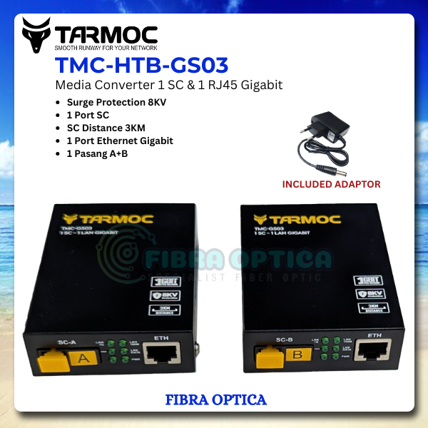 Jual Tarmoc TMC-HTB-GS-03 |Netlink GS03 1FO 1Lan Gigabit|Media Converter | Shopee Indonesia