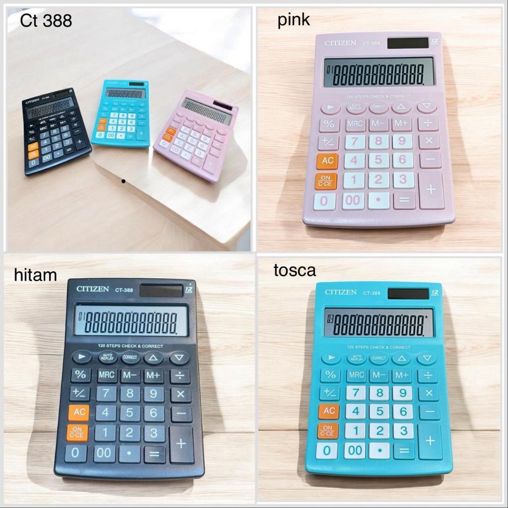 Jual CALCULATOR SDC 388 CT 388 COLOUR SERIES 12 DIGIT CHECK ULANG DAN CORRECT WARNA MENARIK ...