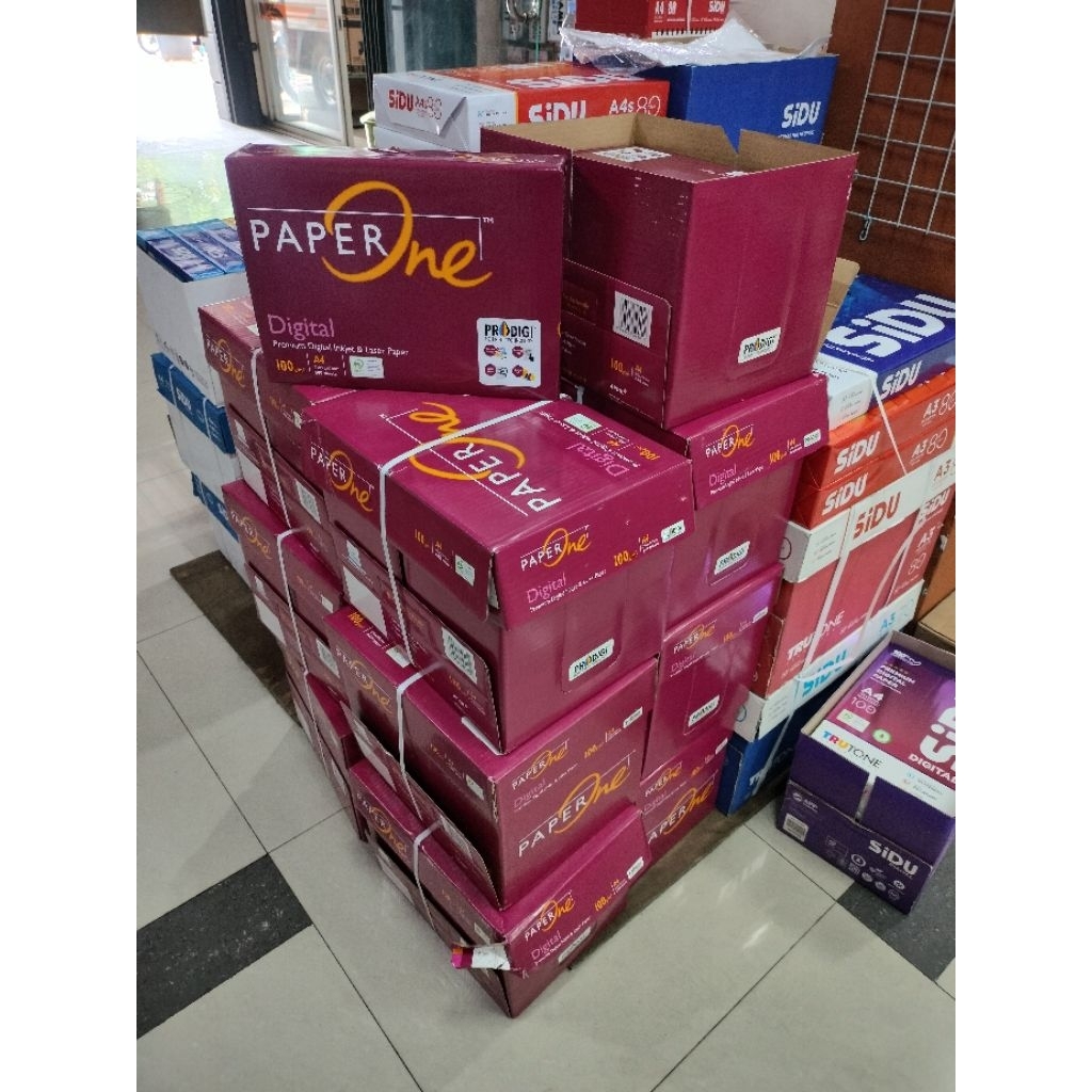 Jual [1 Rim = 500 Lembar] Kertas HVS A4 100 Gram PAPERONE HVS Putih ...