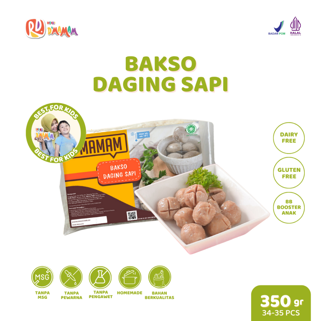 Jual D'MAMAM SBY Bakso Daging Sapi 350g Anak MPASI Homemade Frozen BPOM ...
