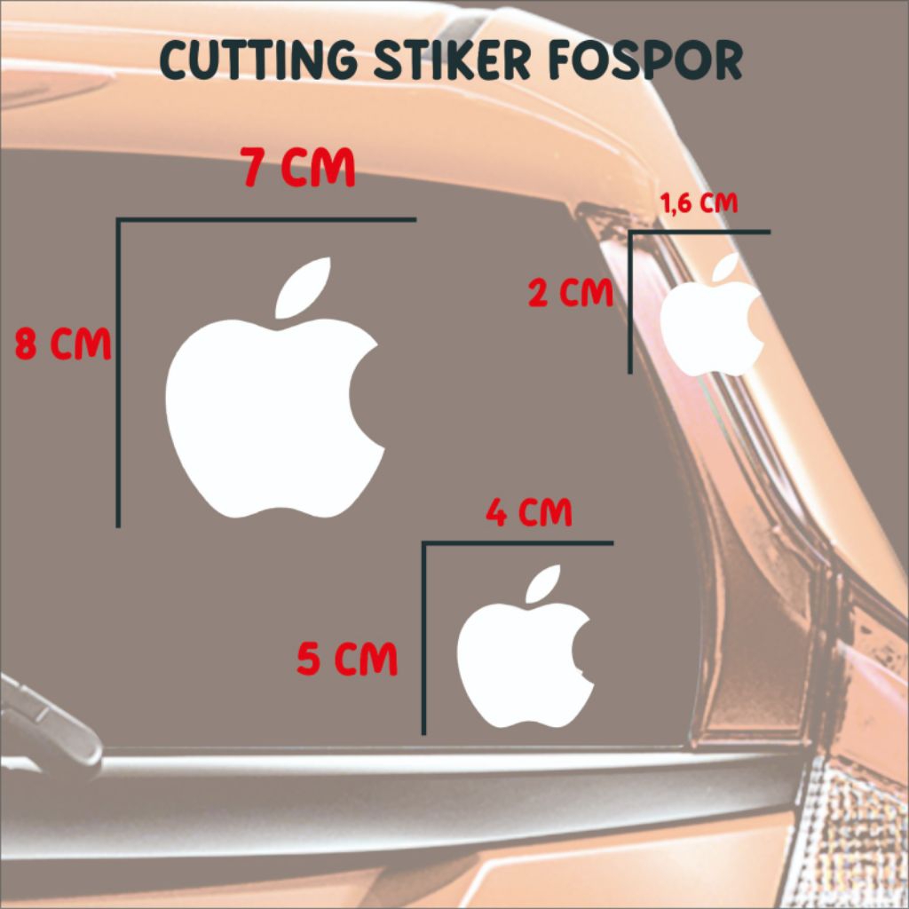 Jual Stiker cutting logo apple-Stiker apple | Shopee Indonesia