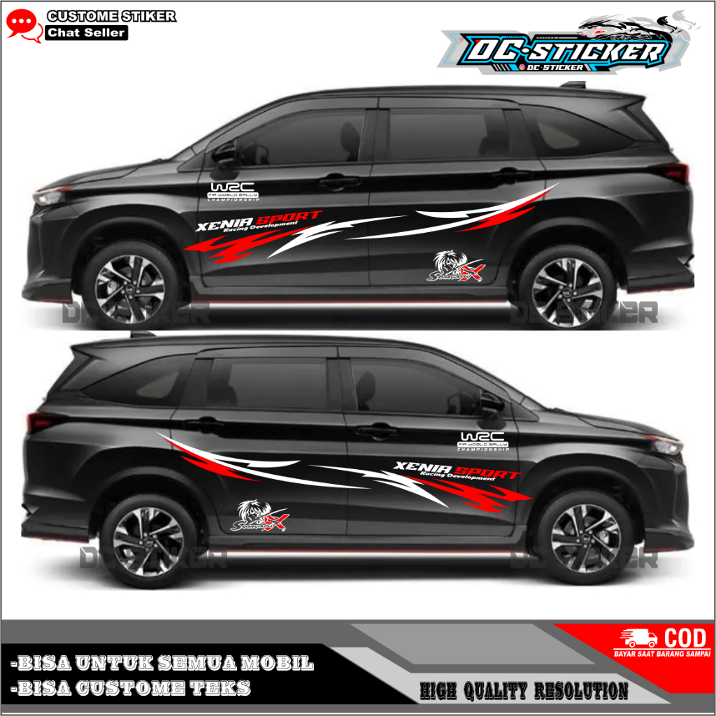Jual DC Stiker Avanza Xenia All New Sticker Stripe Side Body Samping ...