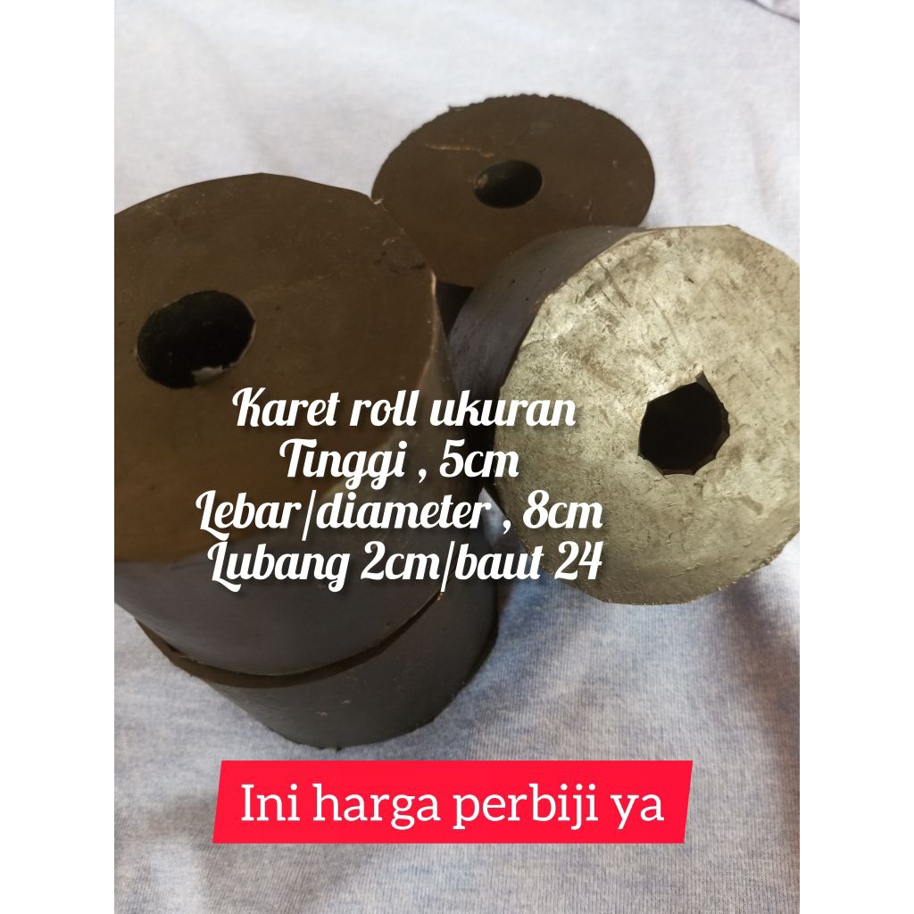 Jual Roll karet mesin tusuk sate ukuran tinggi 5cm lebar 8cm lubang 2cm ...