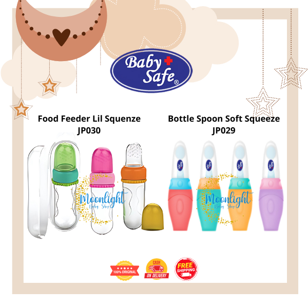 Jual Baby Safe Bottle Spoon Soft Squeeze JP029 Botol Sendok Makan Bayi Food Feeder Lil Squeeze ...