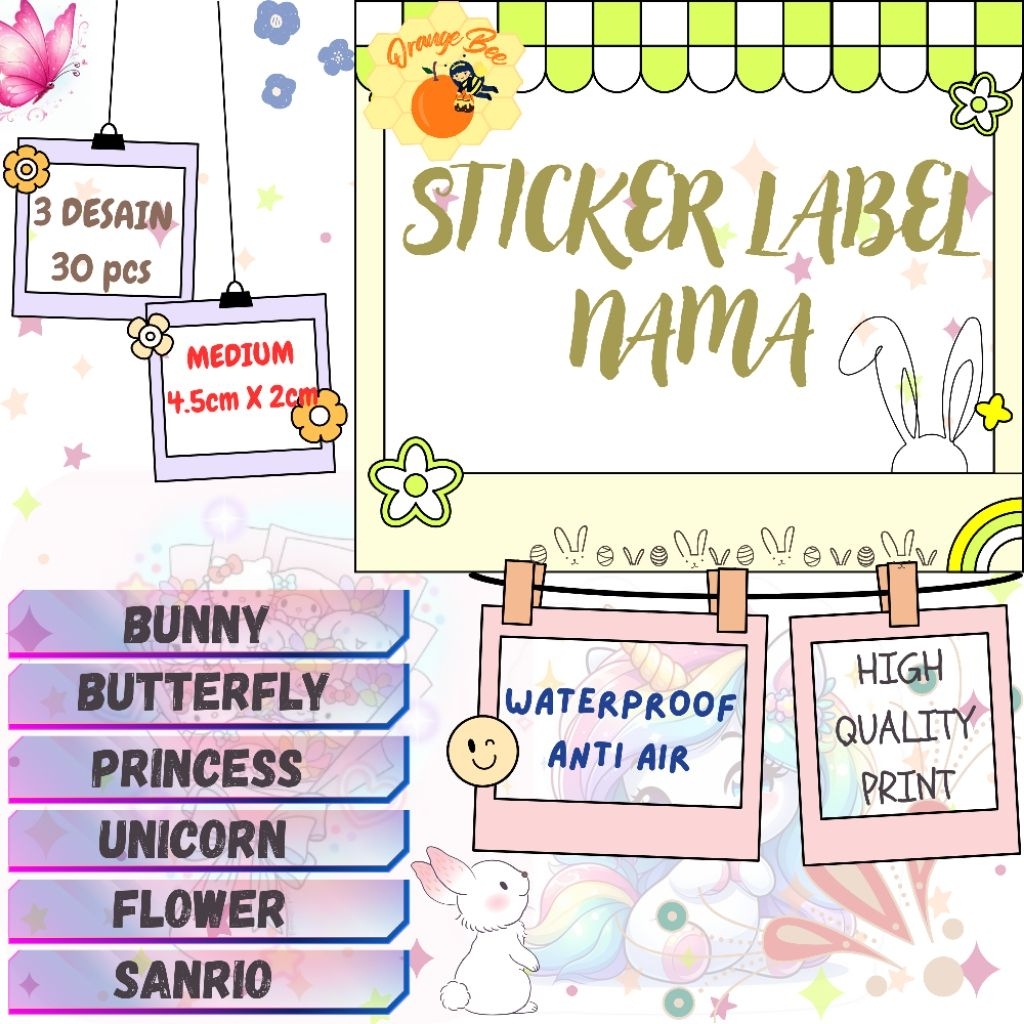 Jual 30pcs Sticker Label Nama GIRL CEWEK ukuran MEDIUM / Sticker Custom ...