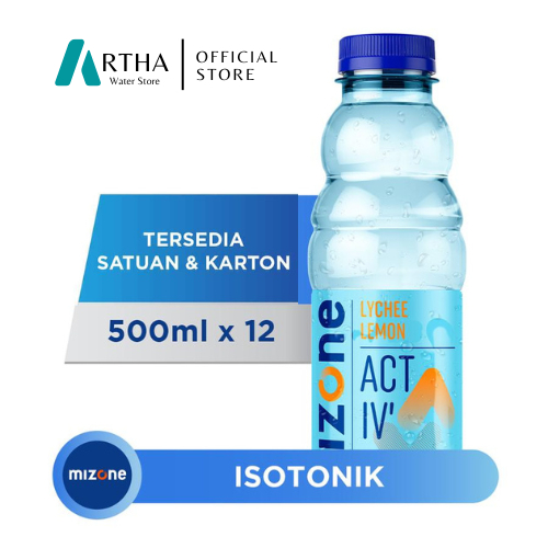 Jual Mizone Lychee Lemon Act IV Isotonik (500ml x 12 Botol) | Shopee Indonesia