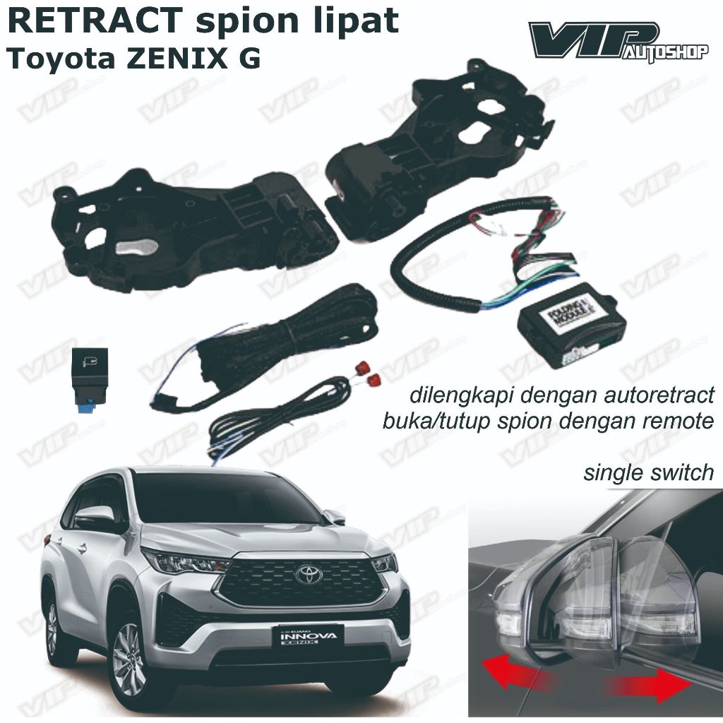 Jual Toyota ZENIX G Spion lipat otomatis retract + modul autofolding ...