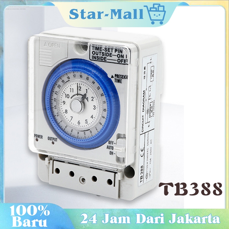 Jual Timer Listrik Otomatis / Timer Switch Digital / Tb388 220v Ac Penggerak Motor Kuarsa ...