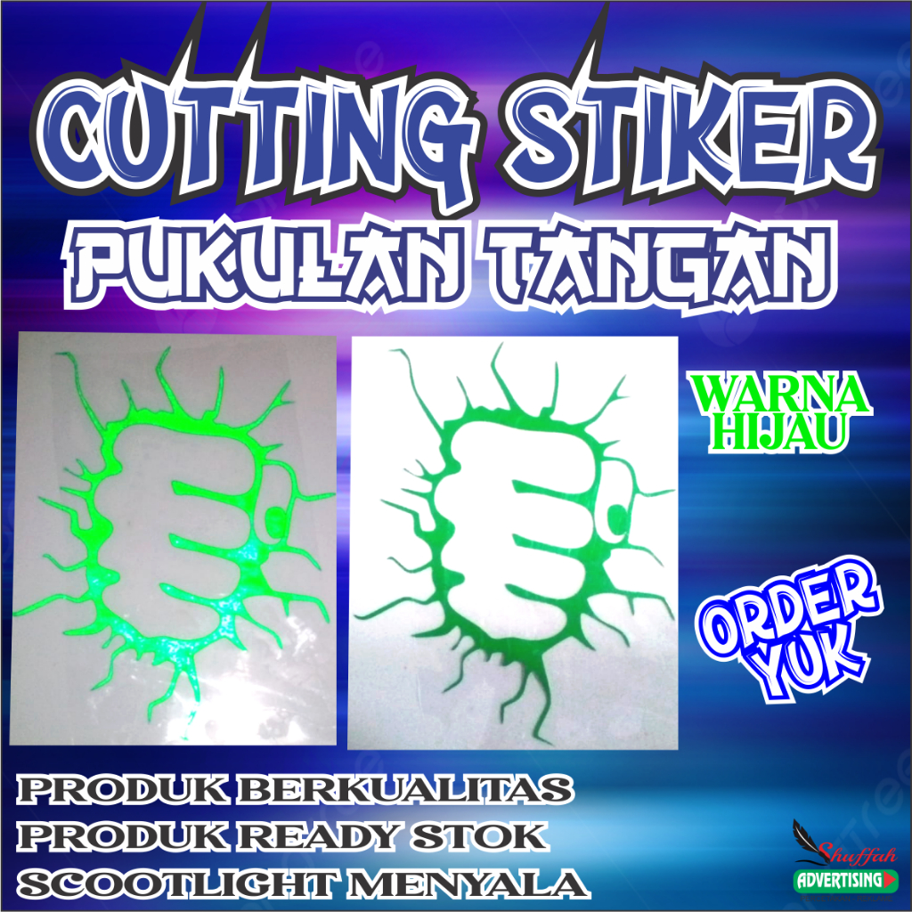 Jual STIKER CUTTING/CUTTING STICKER/PUKULAN TANGAN/HARGA MURAH | Shopee ...