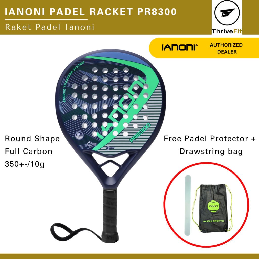 Jual IANONI Padel Racket / Raket Padel Full Carbon - PR8300 | Shopee ...