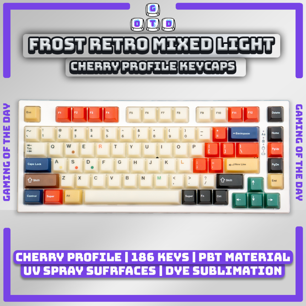 Jual XVX Frost Mixed Retro 100 Cherry Profile PBT Keycap UV Spray ...