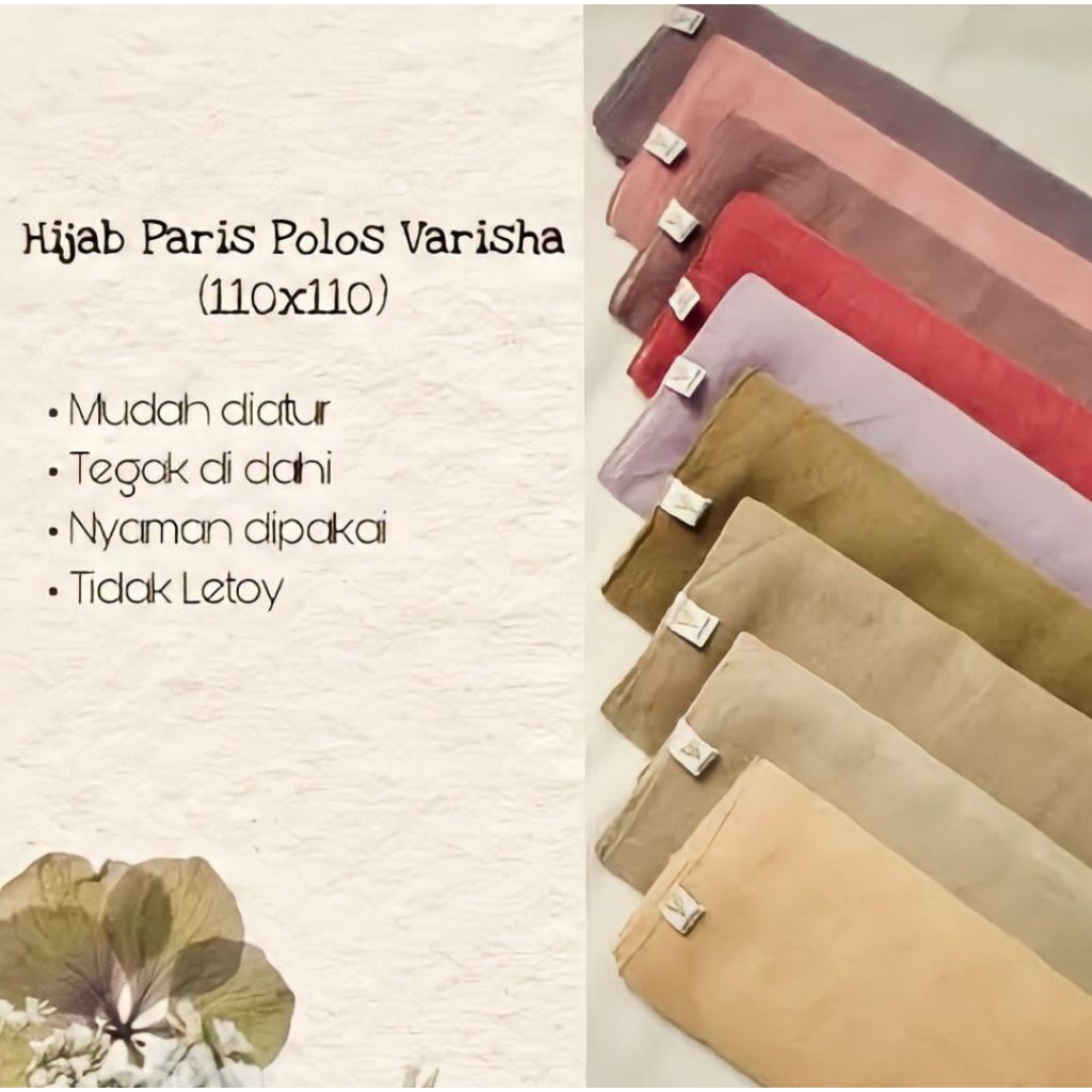 Jual Segi empat Paris Jadul Paris Varisha warna aesthetic warna lengkap ...