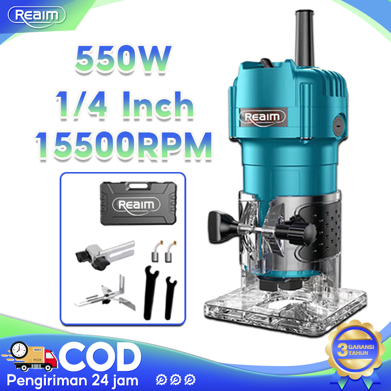 Jual Reaim Wood Trimmer Kayu 6mm 1/4 Inchi Mesin Router Profil List ...