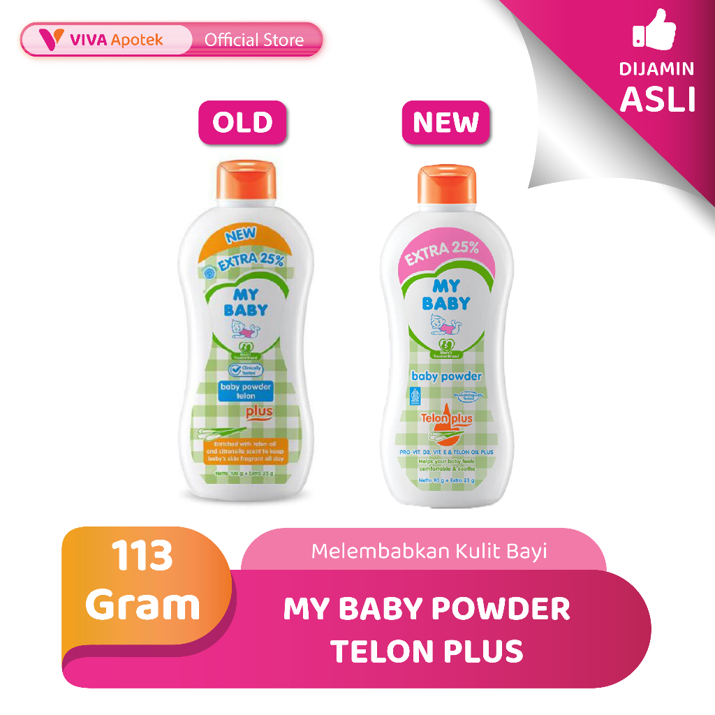 Jual My Baby Powder Telon Plus Melembabkan Kulit Bayi (90 + 23 Gram ...