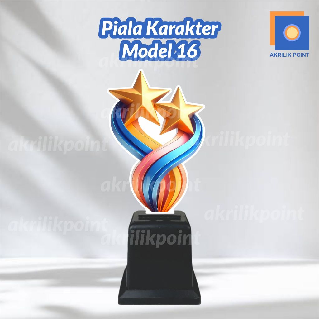 Jual PIALA AKRILIK DUA BINTANG Model 16 | Tropi Lomba Anak Paud TK ...