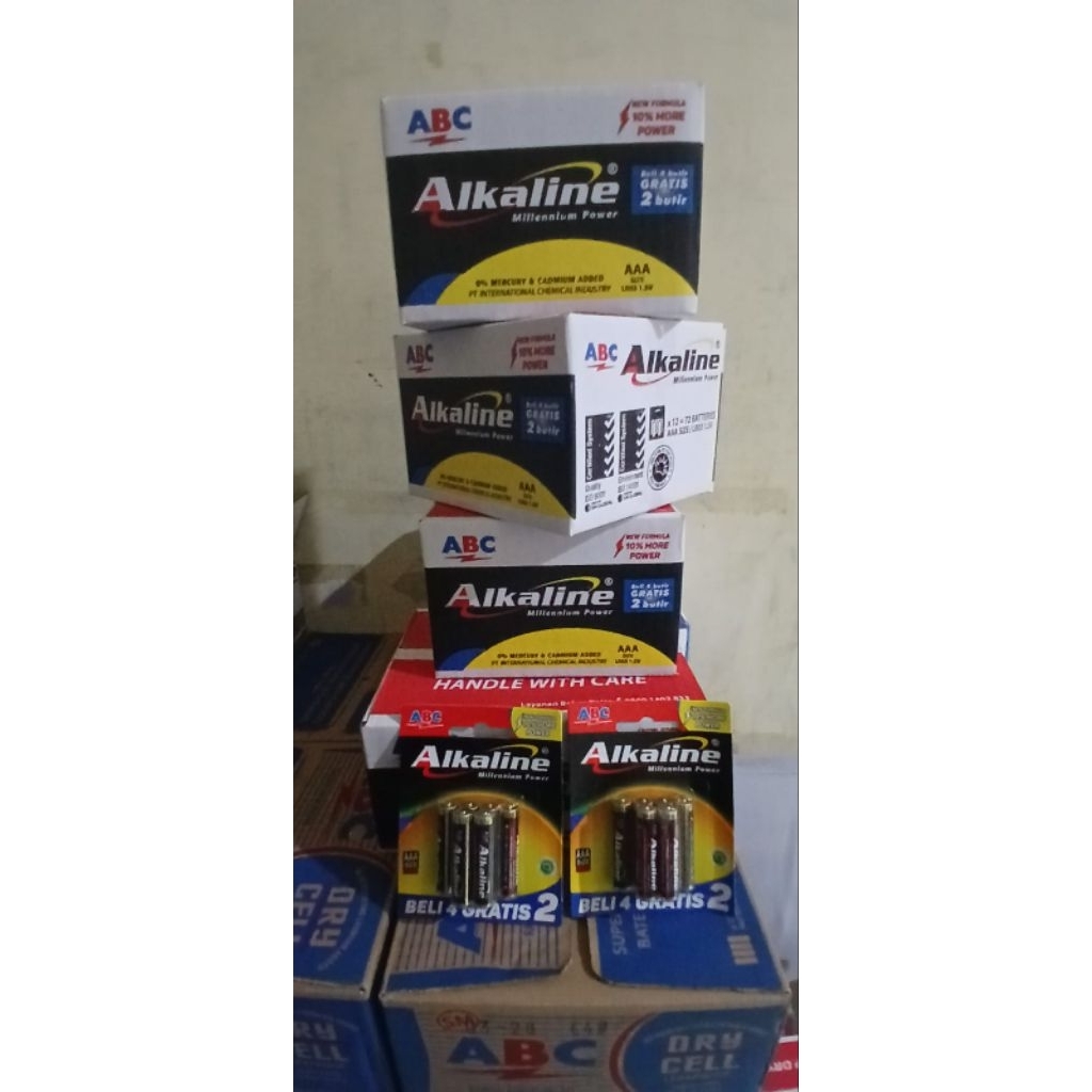 Jual Baterai ABC Alkaline A3 4B+2( Paket Hemat Jual/ Box isi 12 Pack ...