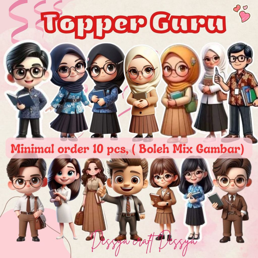 Jual (PART1) - TOPPER BUKET HARI GURU - TOPPER PERLENGKAPAN BUKET ...