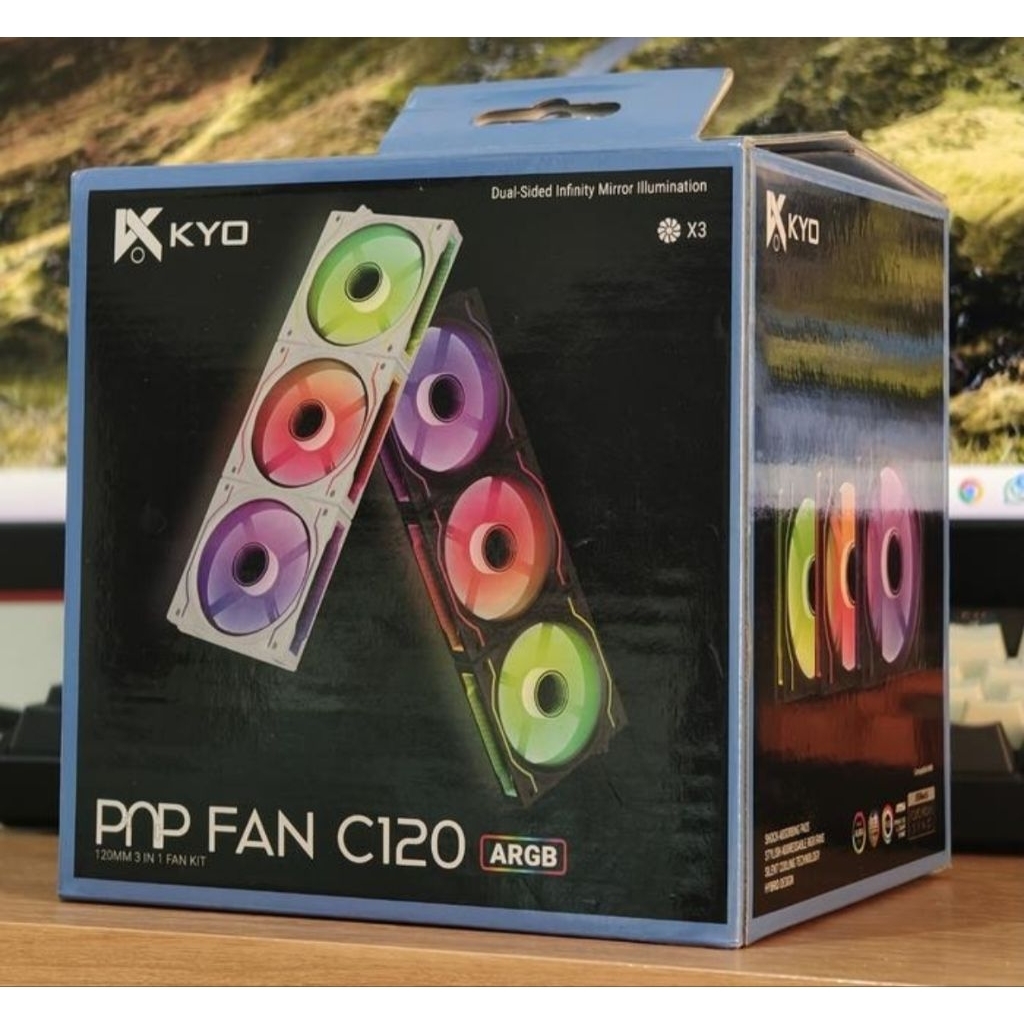 Jual KYO PNP FAN C120 ARGB 12mm sync 3 in 1 fan + ARGB Fan Controller ...