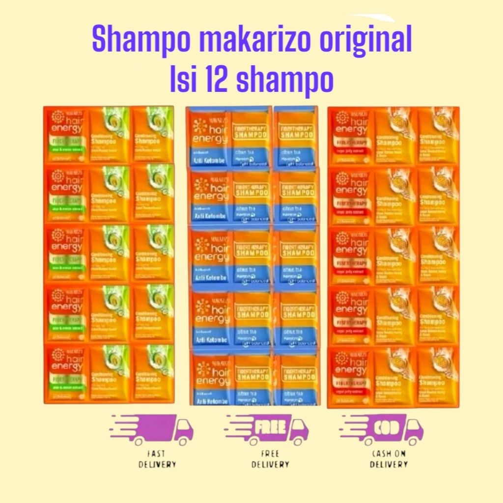 Jual SHAMPO MAKARIZO SACHET 12 SHAMPO ORIGINAL BISA COD GRATIS ONGKIR(6 ...