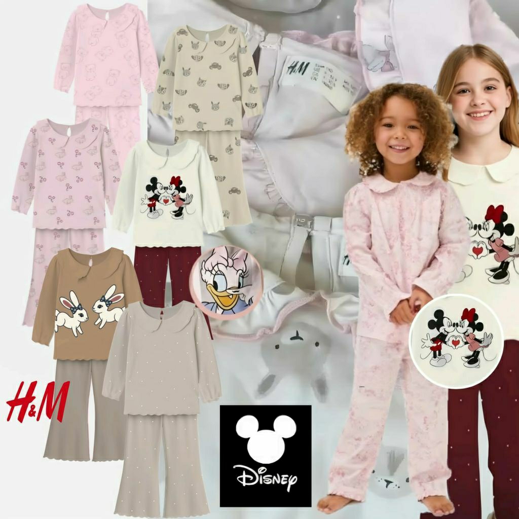 Jual H&M Disney Girls One Set LongSleeve / Setelan Lengan Panjang Anak ...