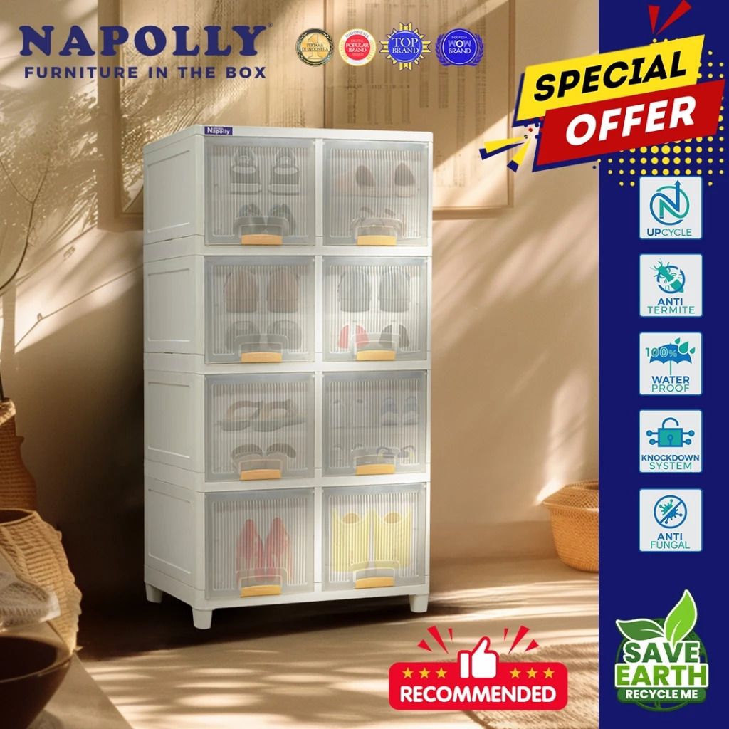Jual Napolly Locker Box Serbaguna 2 Tower (Rak Sepatu) | Shopee Indonesia