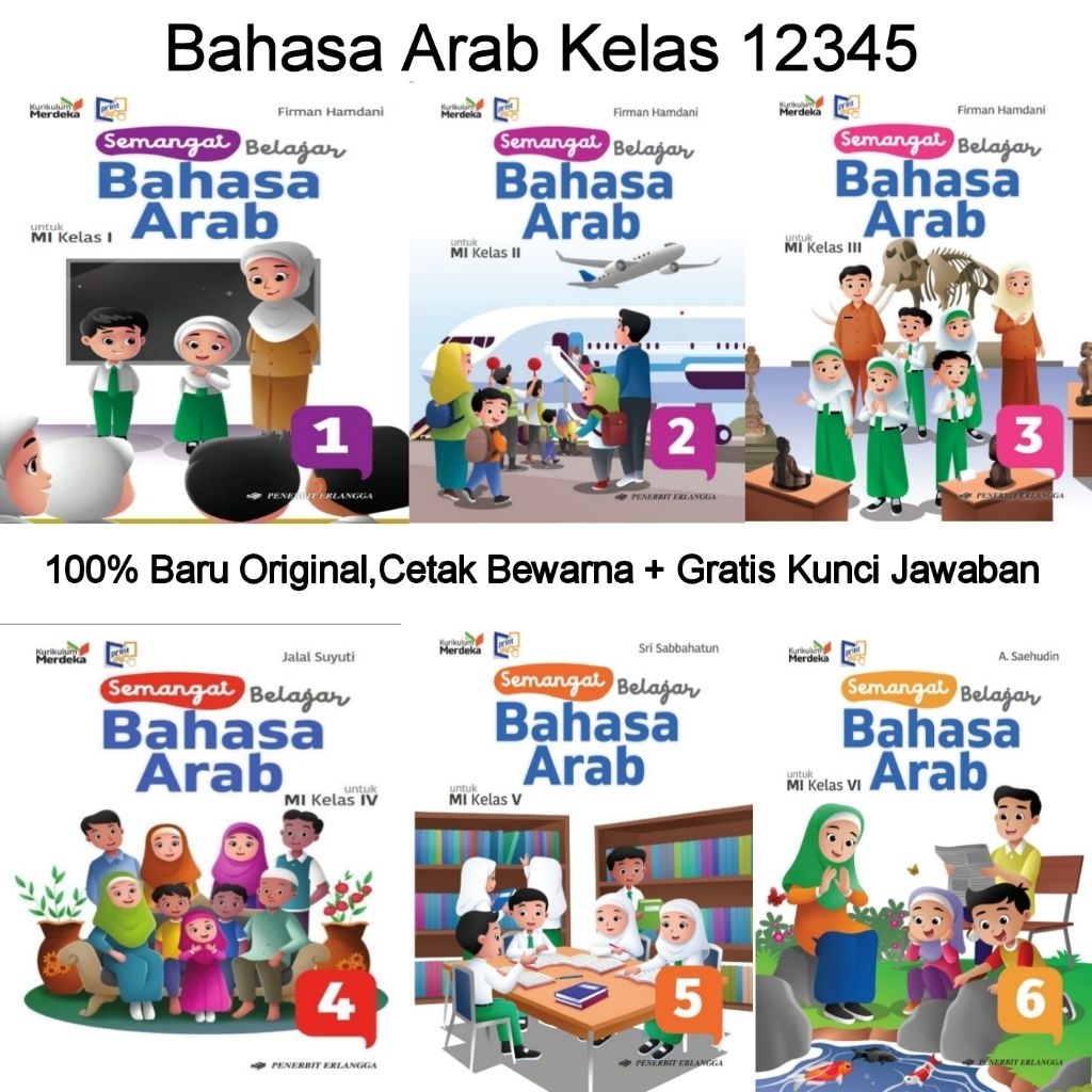 Jual Buku Semangat Belajar Bahasa Arab Kelas 1 2 3 4 5 6 SD / MI Kurikulum Merdeka Erlangga ...
