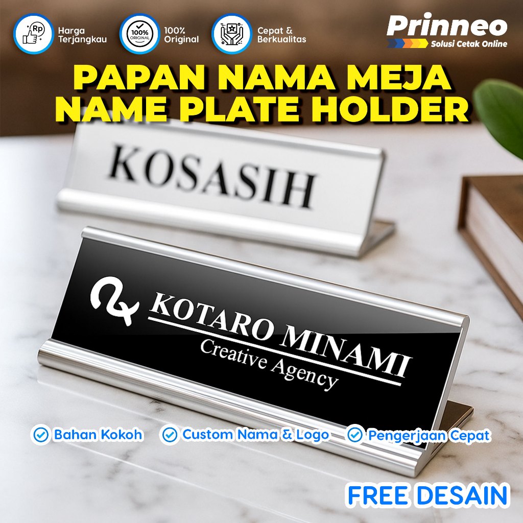 Jual PAPAN NAMA MEJA, NAME PLATE HOLDER, PAPAN NAMA MEJA RUANG KERJA ...