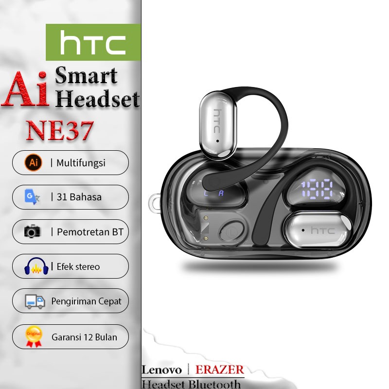 Jual [Headset terjemahan pintar] HTC NE37 OWS AI Bluetooth 6.0 Headset Headset Headset IPX5 TWS ...