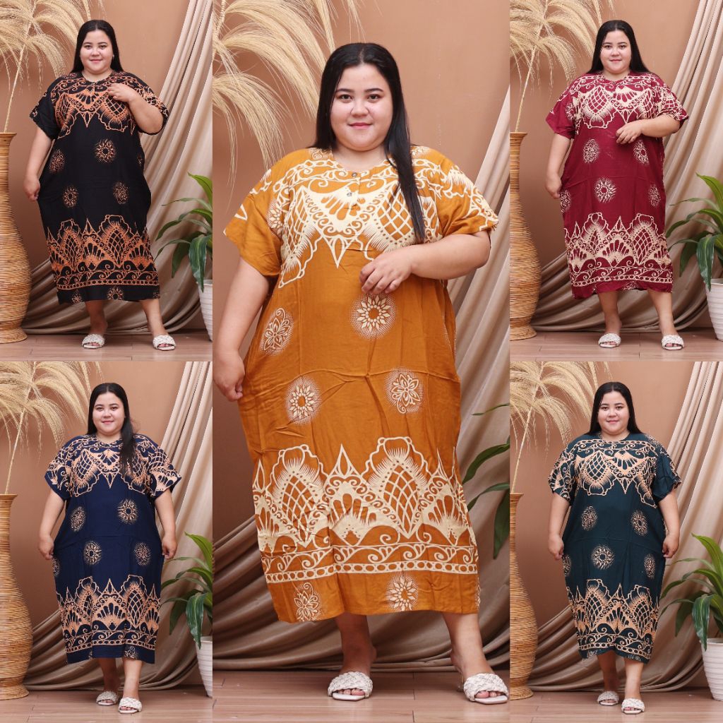 Jual Daster Rayon Jumbo LD 130cm Busui Kancing Depan Ecer Bisa Pilih ...
