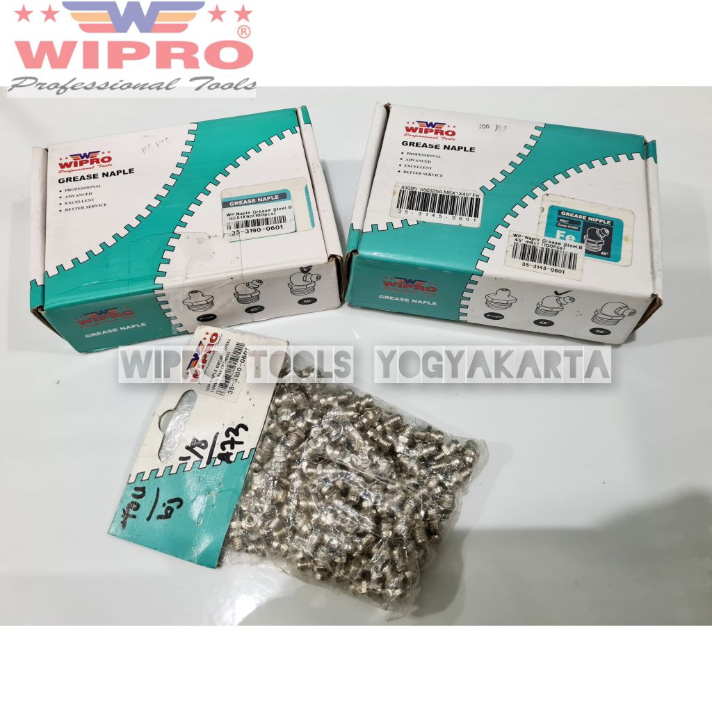 Jual Wipro Naple Grease Steel M8×1 Lurus Bengkok 45° Bengkok 90 ...